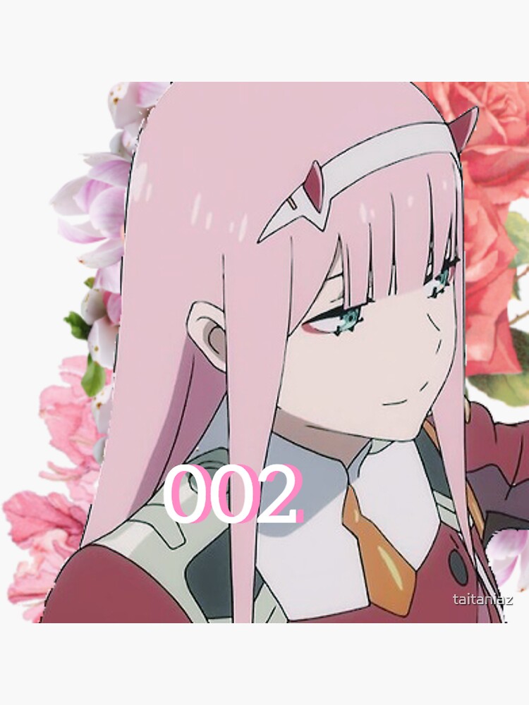 "002 Darling in the Franxx" Sticker for Sale by taitaniaz | Redbubble