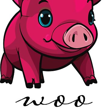"Woo Pig! (cute little baby razorback)" Sticker for Sale by ...