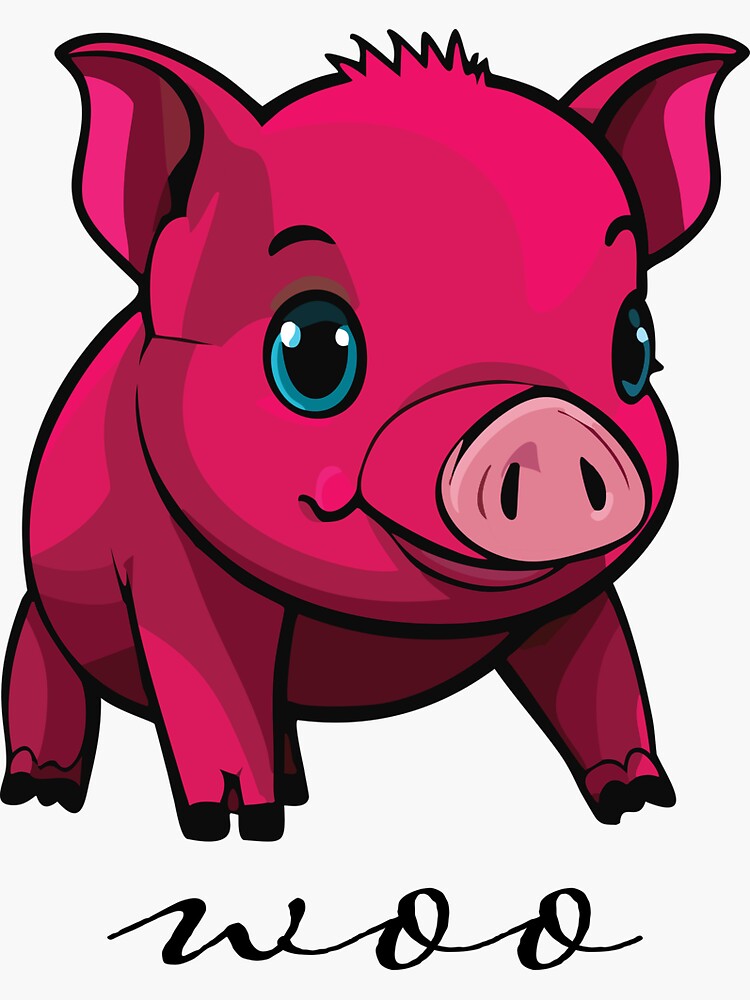 "Woo Pig! (cute little baby razorback)" Sticker for Sale by ...