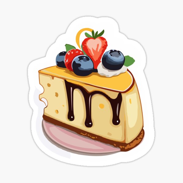"A slice of cheese cake sticker " Sticker for Sale by Creativeworld03 ...