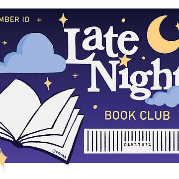 "Late Night Book Club | Readers Club | Kindle Stickers" Sticker for ...
