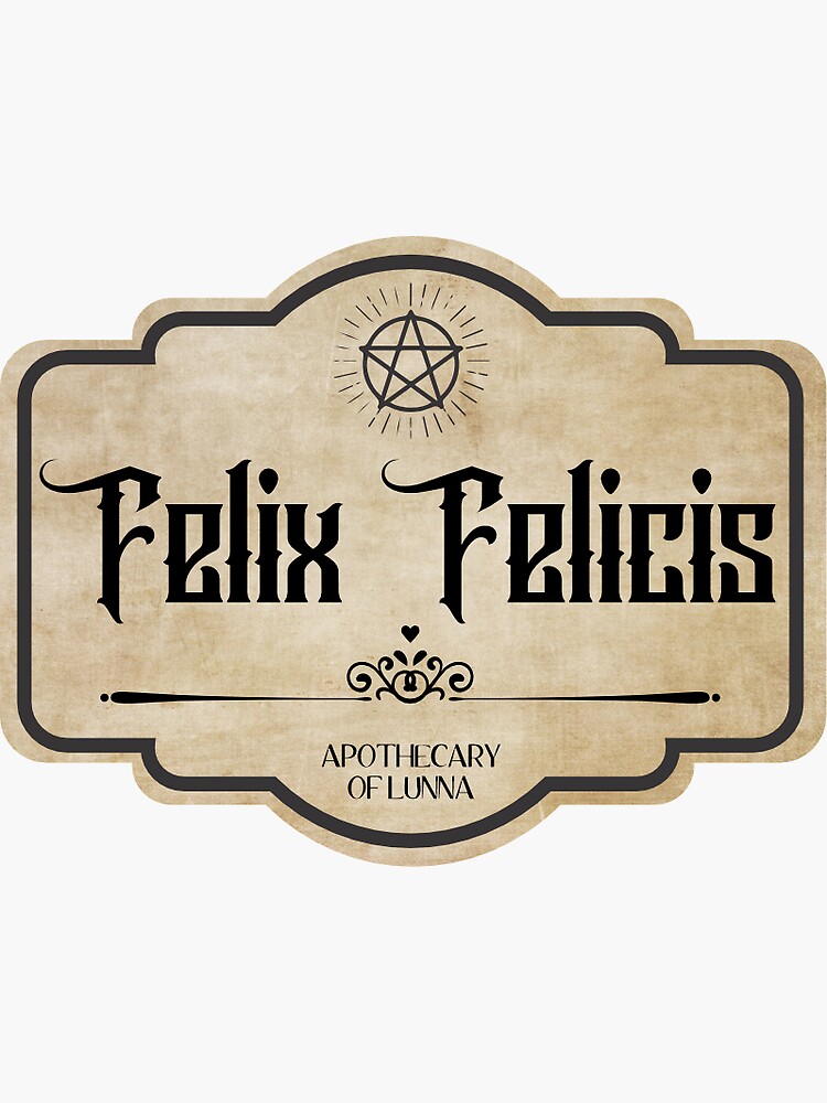 "Felix Felicis label for potion" Sticker for Sale by TiemiNeko | Redbubble