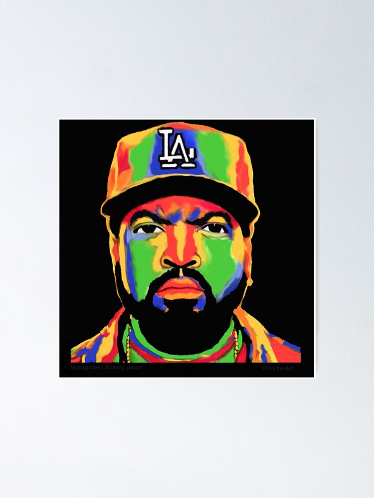 Poster « Ice Cube - Affiche de dessin d'œuvres d'art Hiphop », par ...