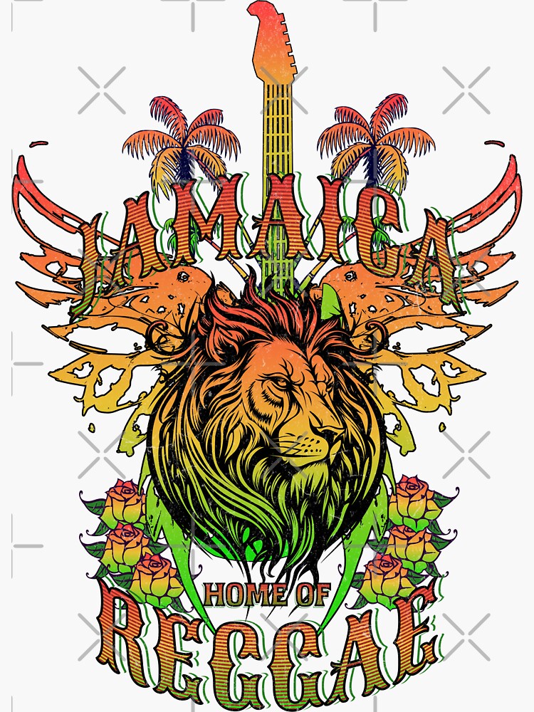 "Jamaica Home Of Reggae" Sticker for Sale by SavvyEarth | Redbubble