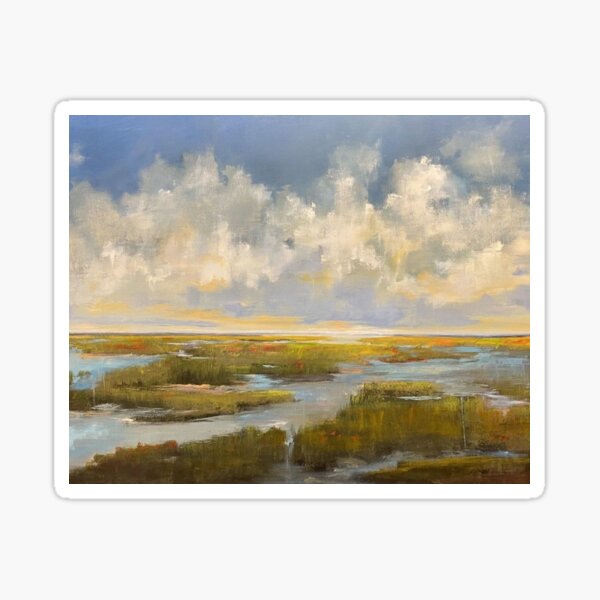 "Lowcountry Charm - Original Coastal Landscape Painting"" Sticker by ...