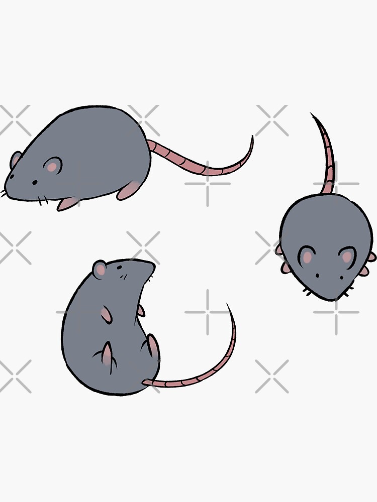 "Silly Little Rats" Sticker for Sale by GalacticSab | Redbubble