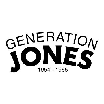 "Generation Jones 1954-1965 Black Curve Print- Generation X, Millennial ...