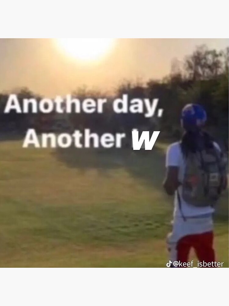 "Another day another w positivity meme funny silly hopecore" Sticker ...