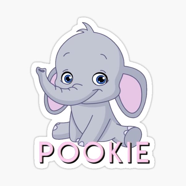 "Pookie the elephant" Sticker by fandombitch | Redbubble