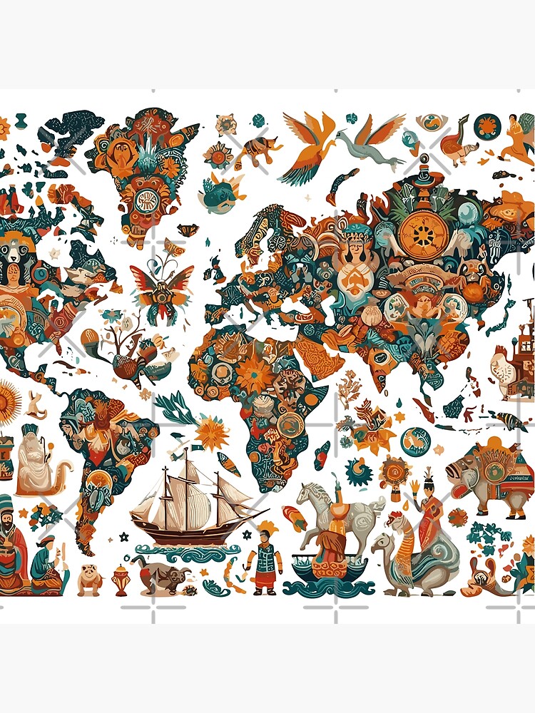 "Global Cultural Map v1" Poster for Sale by iwcus | Redbubble