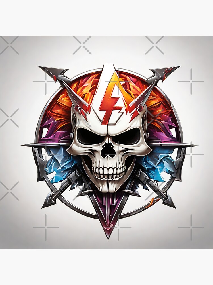 "Skull Hardcore" Sticker for Sale by Victor Valente | Redbubble