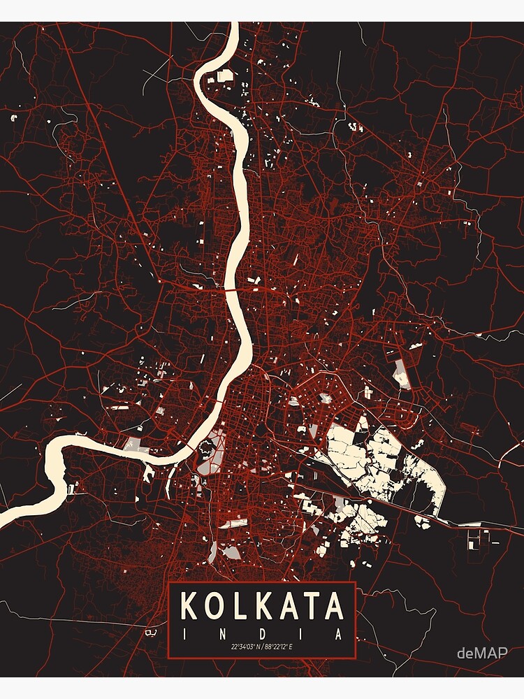 "Kolkata City Map of India - Vector" Poster for Sale by deMAP | Redbubble