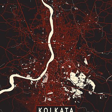 "Kolkata City Map of India - Vector" Poster for Sale by deMAP | Redbubble