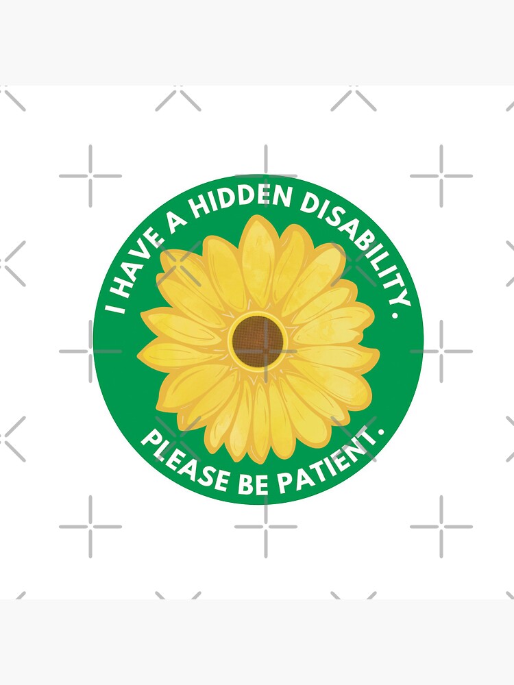 "Hidden Disability Sunflower Awareness" Pin for Sale by GrayishBird ...