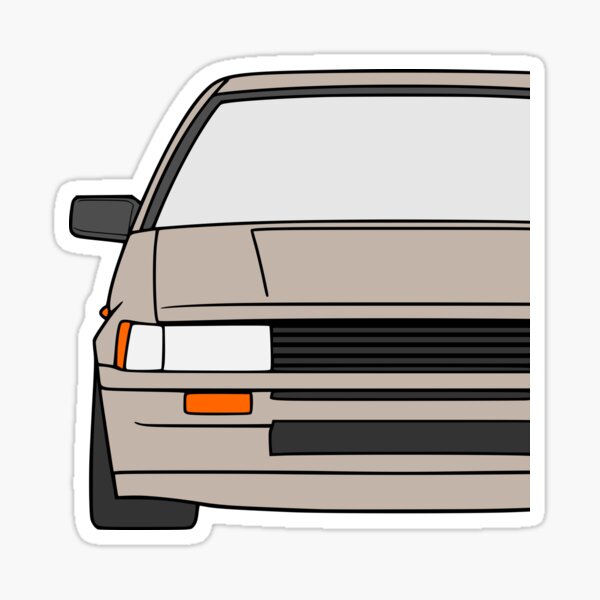 "Toyota Corolla AE86 beige" Sticker for Sale by EdimDesign | Redbubble