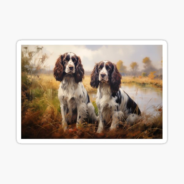 "English Springer Spaniels" Sticker for Sale by PetsArt | Redbubble
