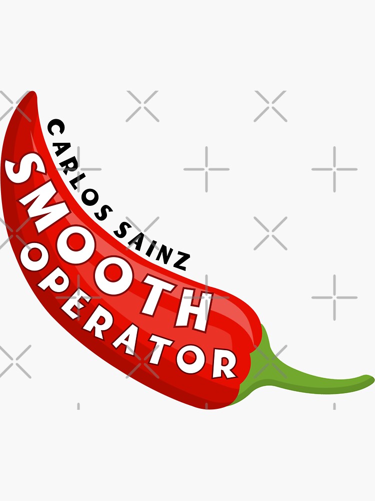"Carlos Sainz F1 Driver Smooth Operator Sticker" Sticker for Sale by ...