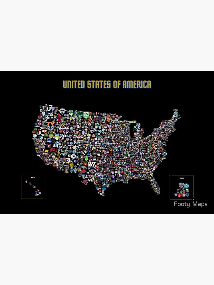 "Map Of Soccer (USA)" Poster for Sale by Footy-Maps | Redbubble