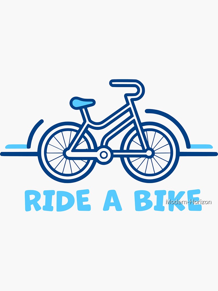 "Cute and Funny Cartoon Bike" Sticker for Sale by Modern-Horizon ...