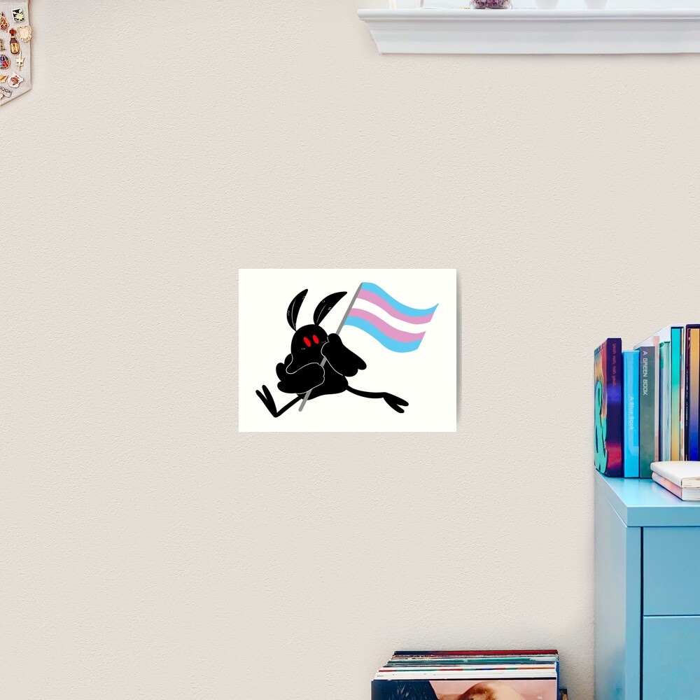 "Transgender Mothman Flag" Art Print for Sale by surohhorus | Redbubble