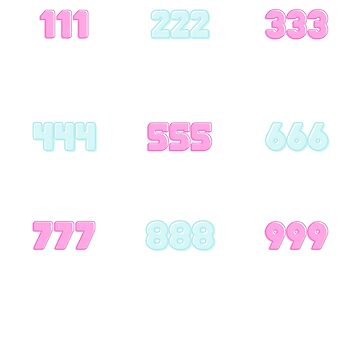 "Angel Number Sticker Pack" Sticker for Sale by emilyschofieldc | Redbubble