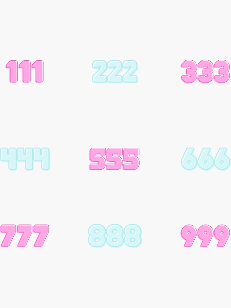 "Angel Number Sticker Pack" Sticker for Sale by emilyschofieldc | Redbubble