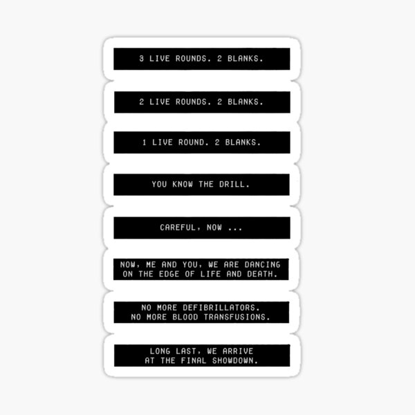 "Buckshot Roulette, Dealer MESSAGES Sticker Sheet" Sticker for Sale by ...