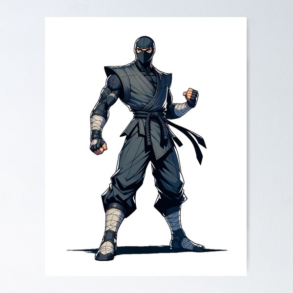 "Shinobi Ninja Fighter Character for Fantasy Fighting Game" Poster for ...