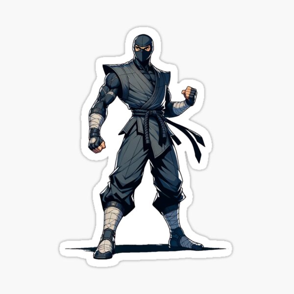 "Shinobi Ninja Fighter Character for Fantasy Fighting Game" Sticker for ...