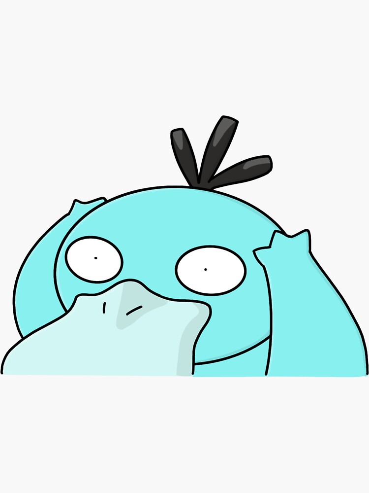 "Shiny Psychic Duck Peeker" Sticker for Sale by Sprehaha | Redbubble