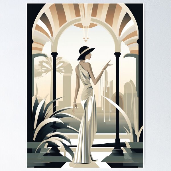 "Art Deco Woman 110" Poster by Made-by-Gus | Redbubble