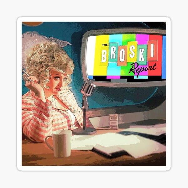 "The Broski Report Podcast Fan Art" Sticker for Sale by QuotesTeesStore ...