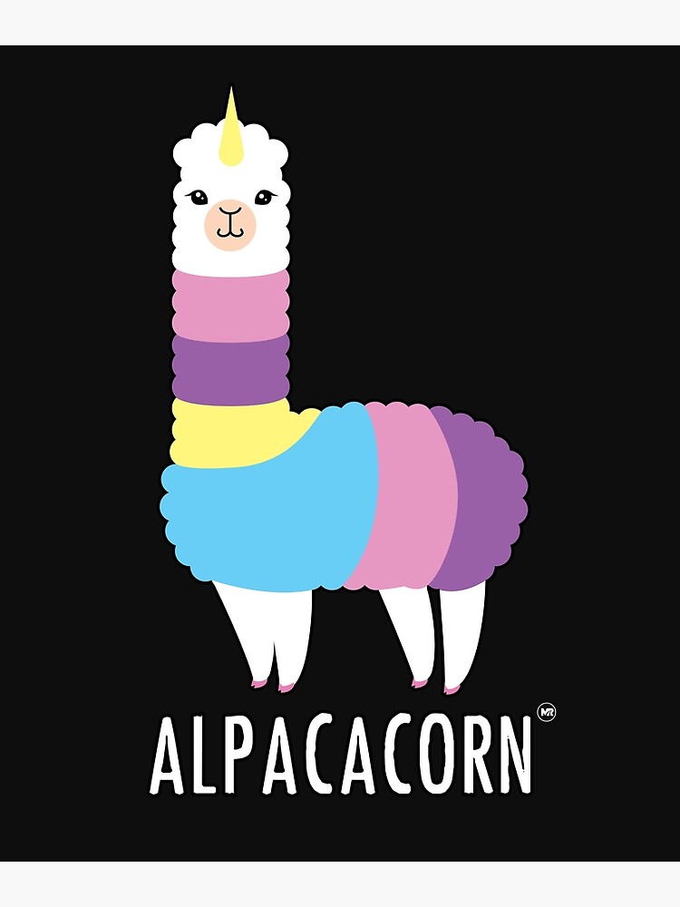 "Alpacacorn Rainbow Alpaca Design" Poster by GraphicRhythm | Redbubble