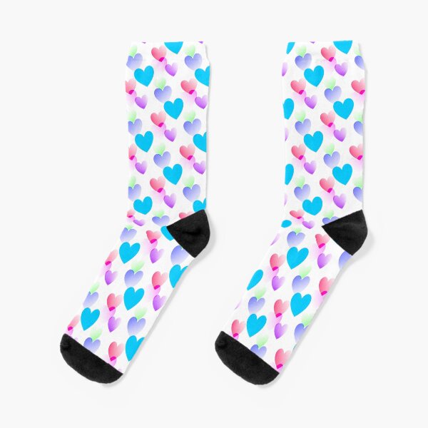 "Gliding Colorful Hearts" Socks for Sale by WD-Artist | Redbubble