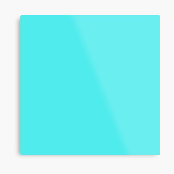 "Cheap Solid Celeste Bright Aqua Blue Color" Metal Print for Sale by ...