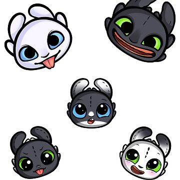 "Cute Toothless Family" Sticker for Sale by PandoryArt | Redbubble