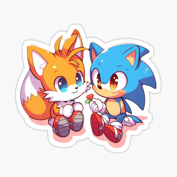 "Kid Sonic and tails" Sticker for Sale by abbeyh0211 | Redbubble