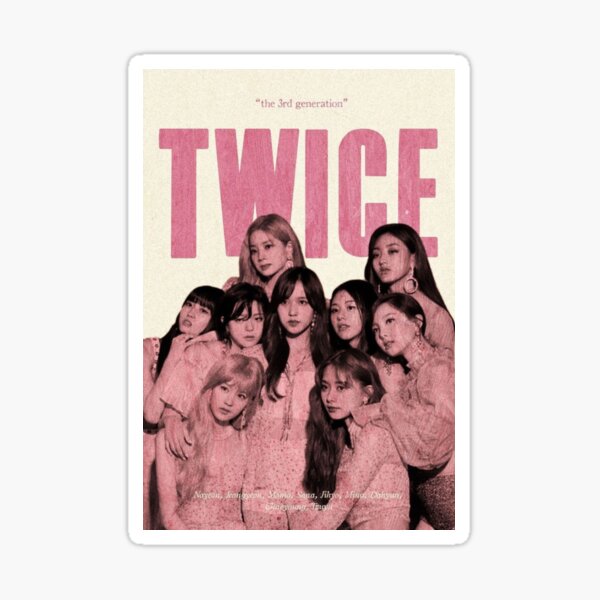 "twice" Sticker for Sale by Assiraluwu | Redbubble