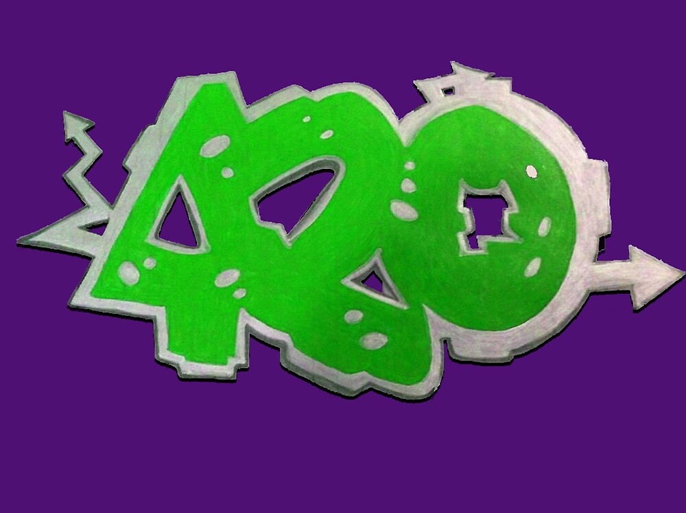 "Custom 420 Graffiti Graphic by CABVASQUEZ" by CABVASQUEZ | Redbubble