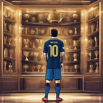"Messi Infinite Trophy Cabinet Art Gift Limited Edition" Sticker for ...