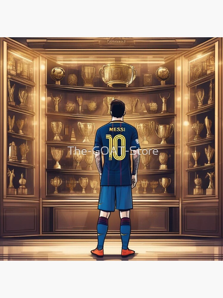 "Messi Infinite Trophy Cabinet Art Gift Limited Edition" Sticker for ...