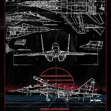 "Mig 29 Blueprint" Poster for Sale by OldschoolCrew | Redbubble