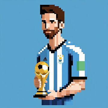 "Messi Pixel World Cup Argentina Art Gift" Sticker for Sale by The-GOAT ...
