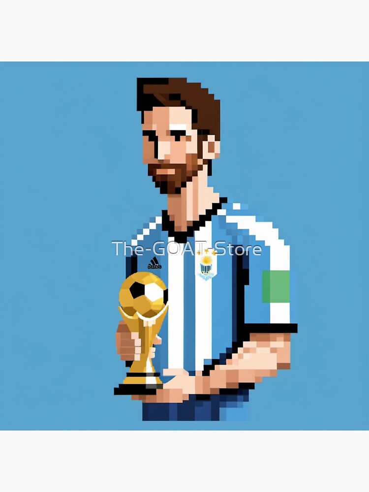 "Messi Pixel World Cup Argentina Art Gift" Sticker for Sale by The-GOAT ...