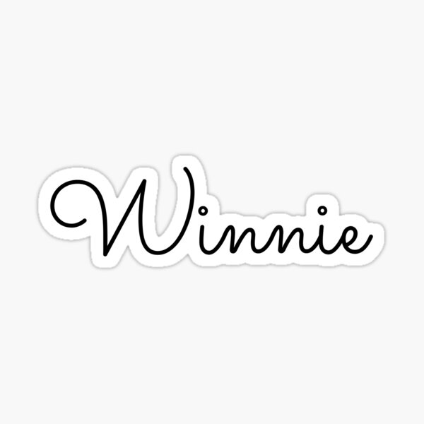 "Writing Winnie Name Label " Sticker for Sale by NormadWorld | Redbubble