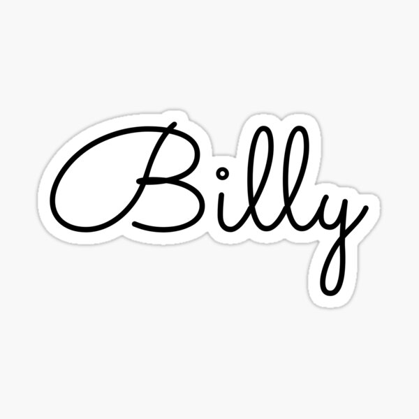 "Writing Billy Name Label " Sticker for Sale by NormadWorld | Redbubble