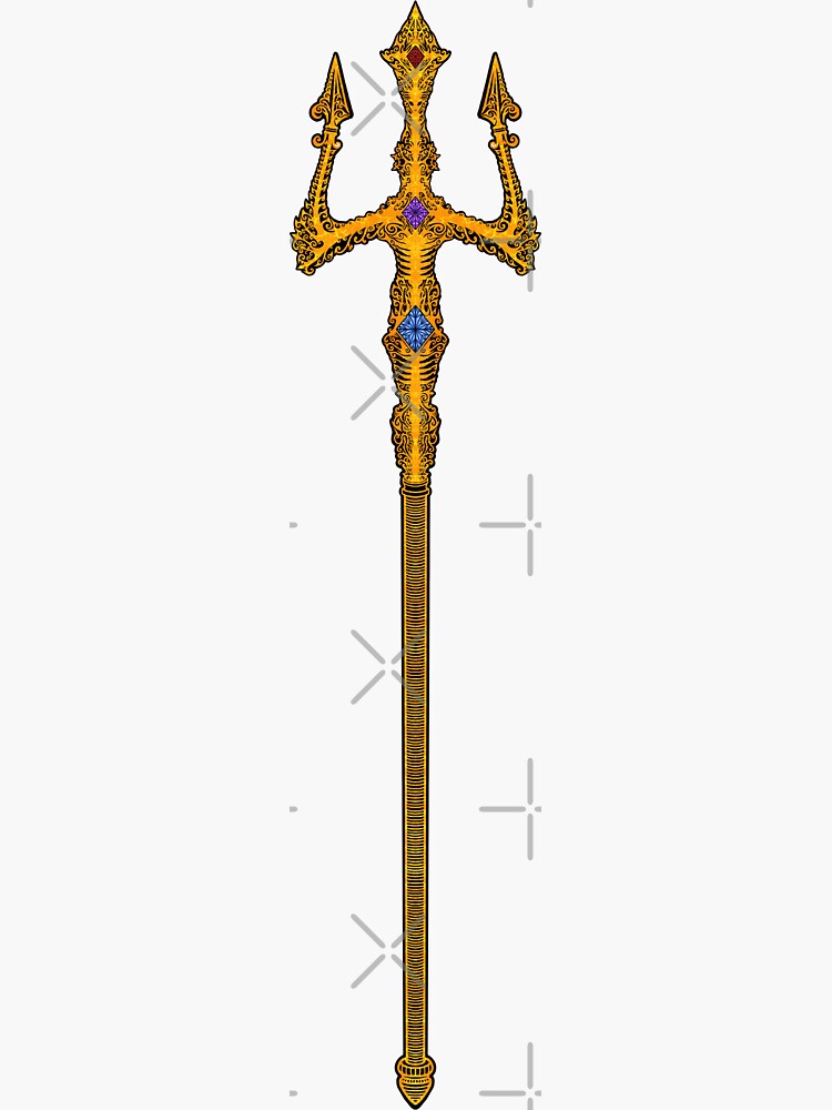 "Poseidon trident fork,king of sea" Sticker for Sale by Aeartcreative5 ...