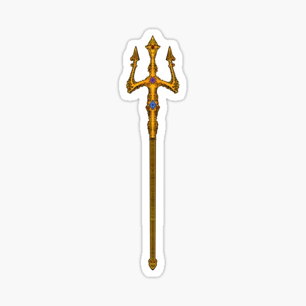 "Poseidon trident fork,king of sea" Sticker for Sale by Aeartcreative5 ...