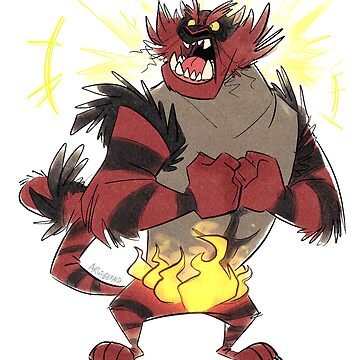 "Incineróar" Sticker for Sale by Gerald Grabowski | Redbubble