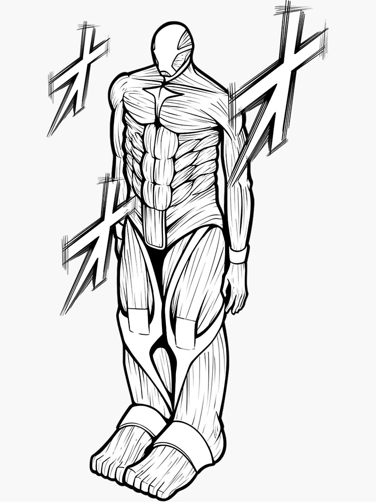 "Collosal Titan " Sticker for Sale by G-Jo24 | Redbubble